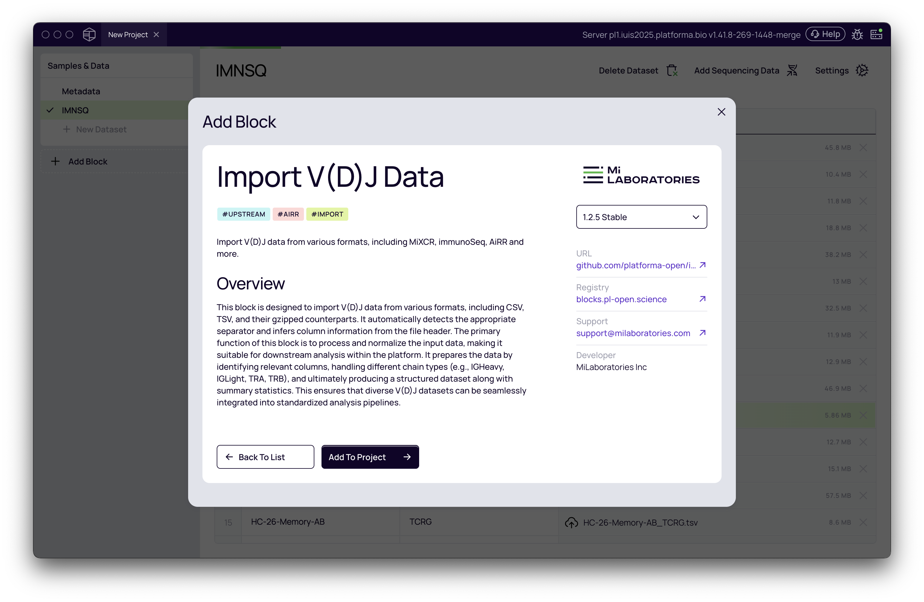 How to Import Data | Platforma docs