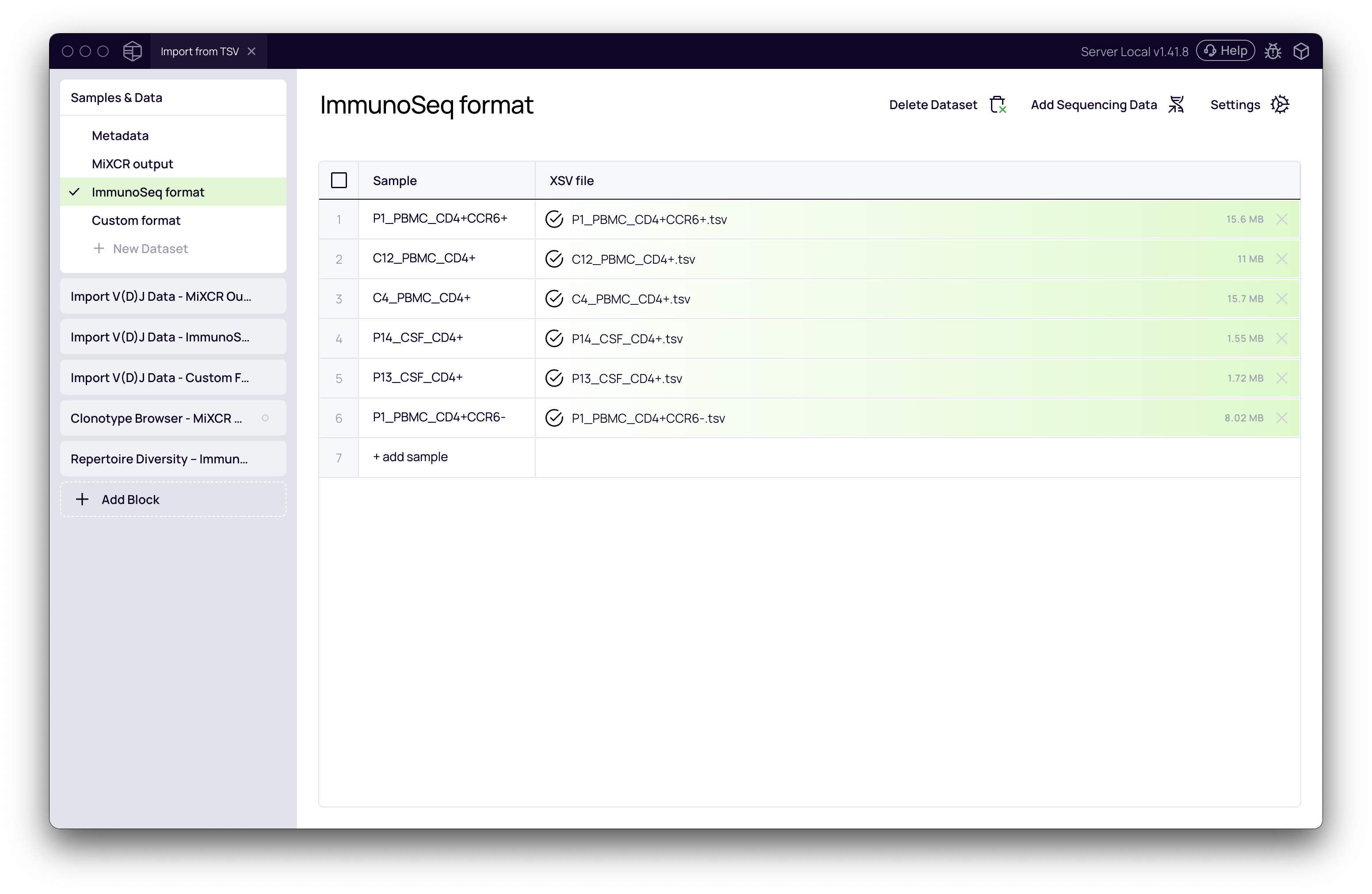 Importing Preprocessed Data | Platforma docs
